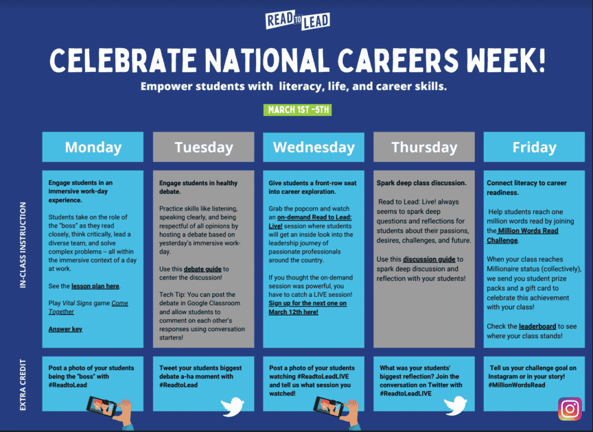 Celebrate National Careers Week with Read to Lead - Read to Lead
